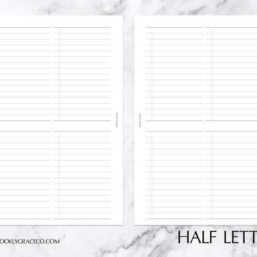 Half Letter PRINTABLE Budget Planner Insert | Etsy