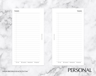 Personal PRINTABLE Quadrant Task List Planner Insert - Etsy