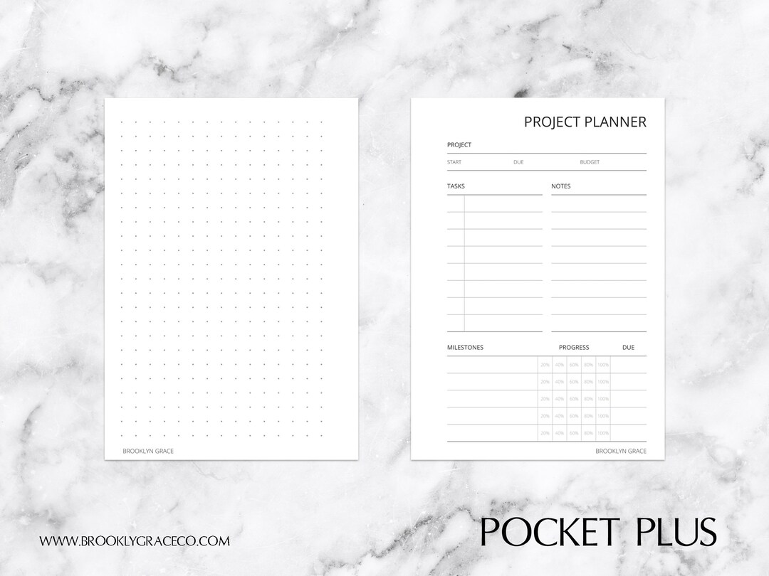 Pocket Plus PRINTABLE Project Planner Insert - Etsy
