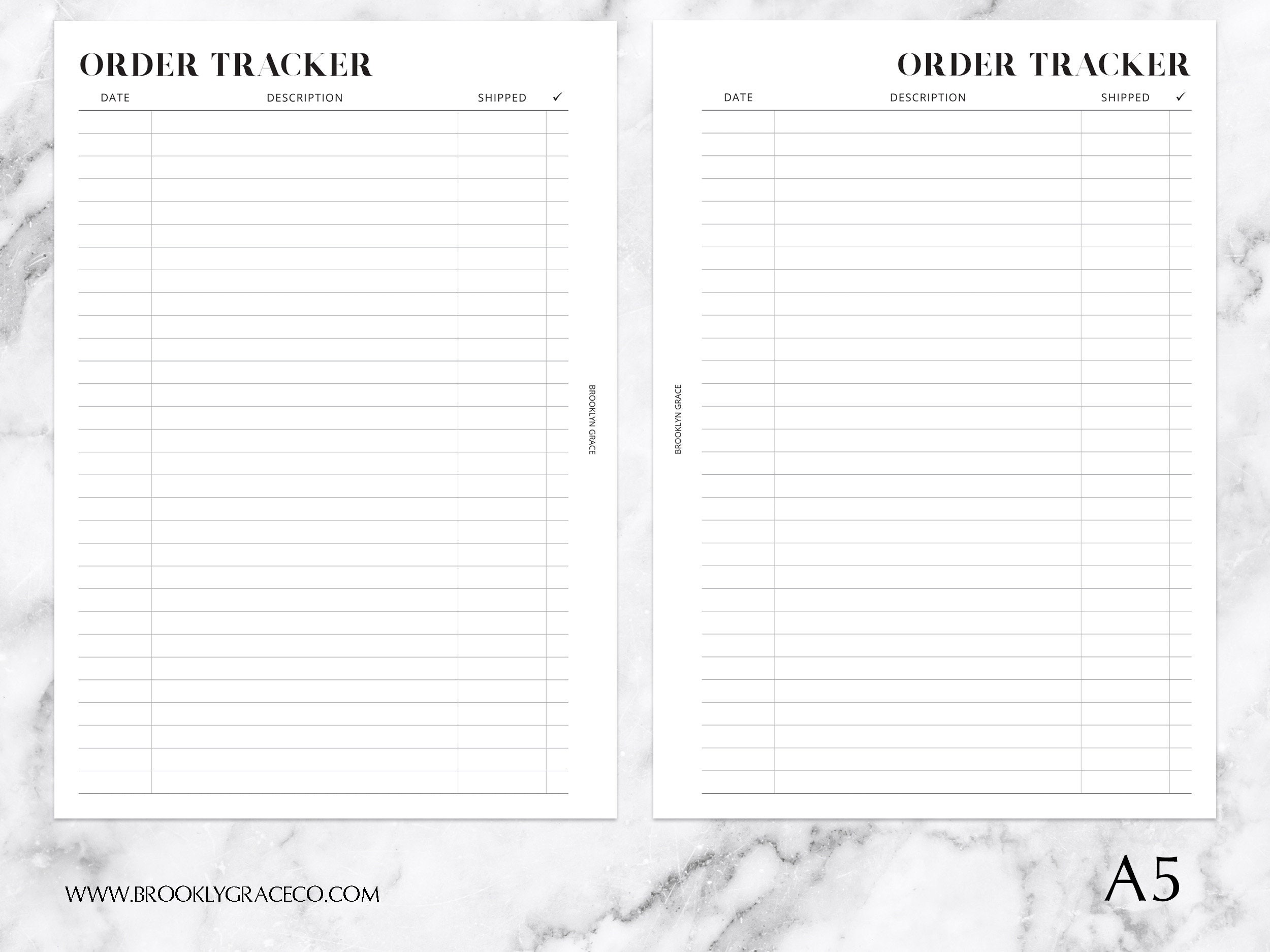 A5 PRINTABLE Order Tracker Planner Insert NEW STYLE | Etsy