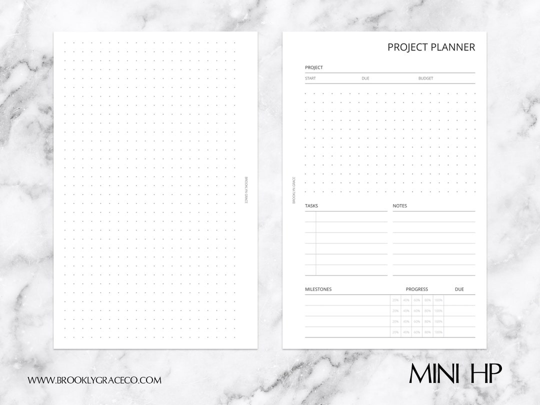 Mini HP PRINTABLE Project Planner Insert - Etsy