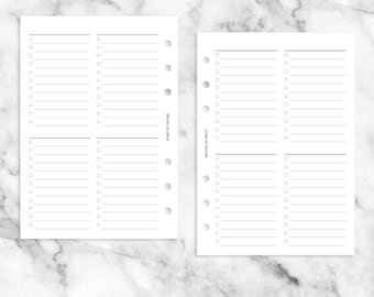 Personal Wide PRINTABLE Quadrant Task List Planner Insert NEW | Etsy