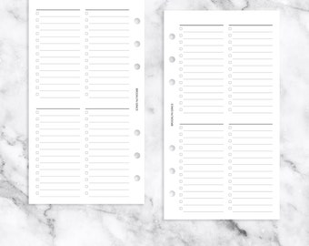 Personal Wide PRINTABLE Quadrant Task List Planner Insert NEW | Etsy