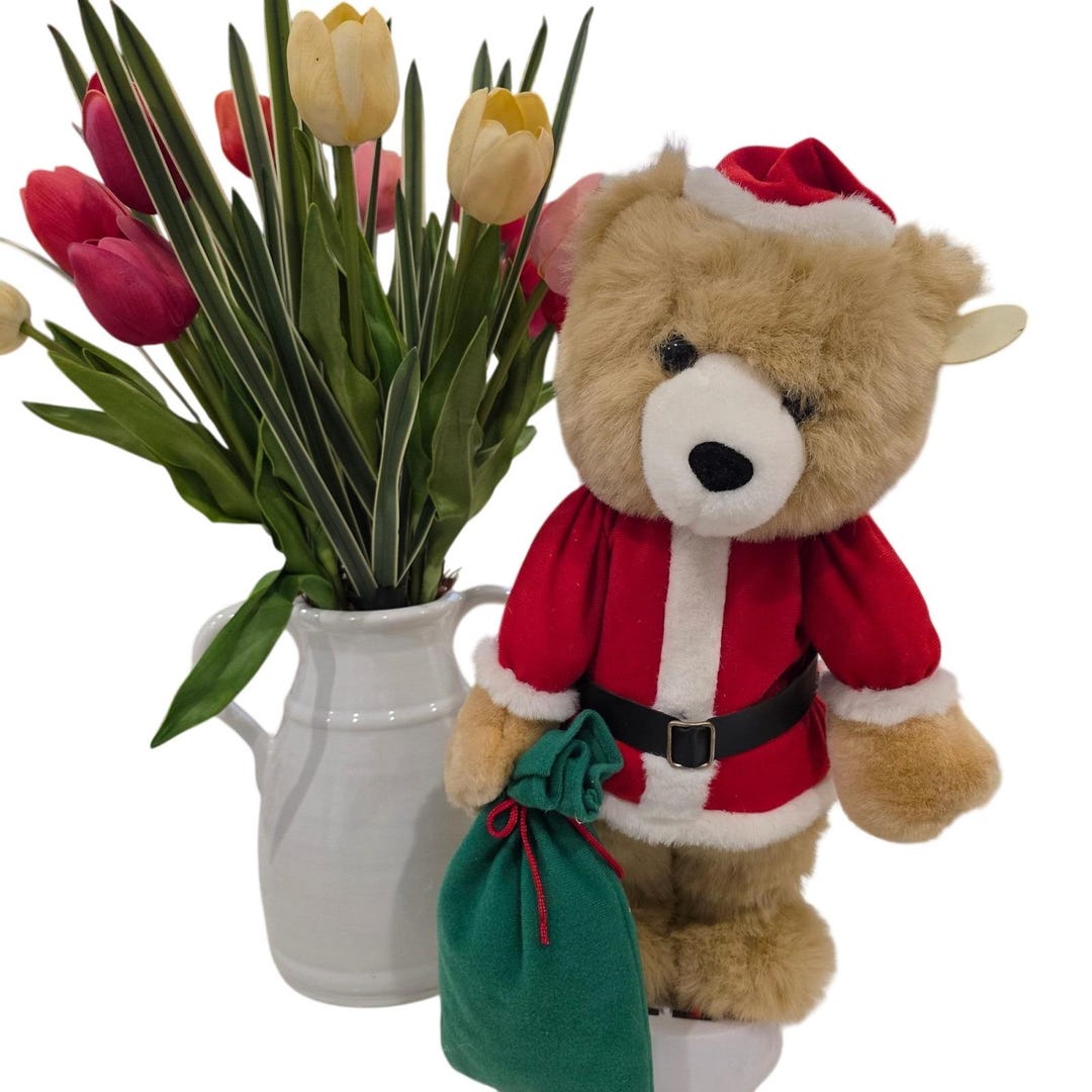 TELCO Animated the Original Holly Bear 1993 Christmas Santa Musical No ...