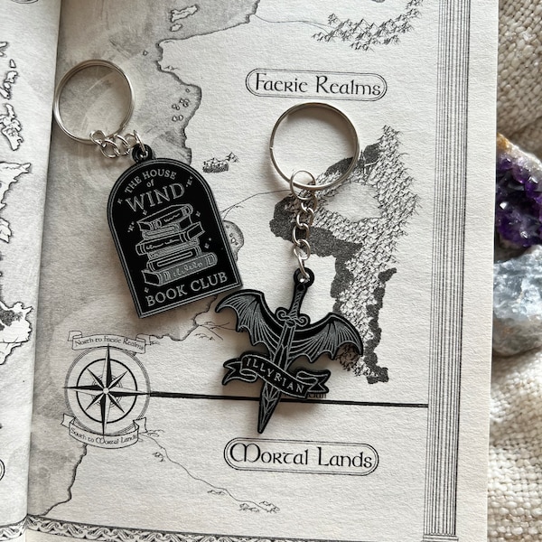 Bookish Keychain - Etsy