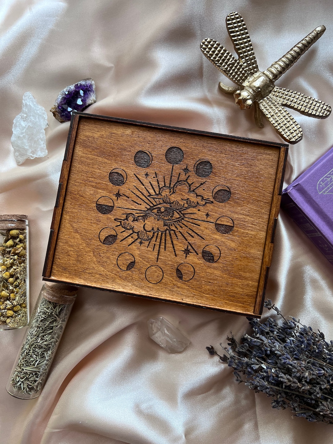 Tarot Box, Tarot Card Storage, Major Arcana Tarot Box, Wooden Tarot ...