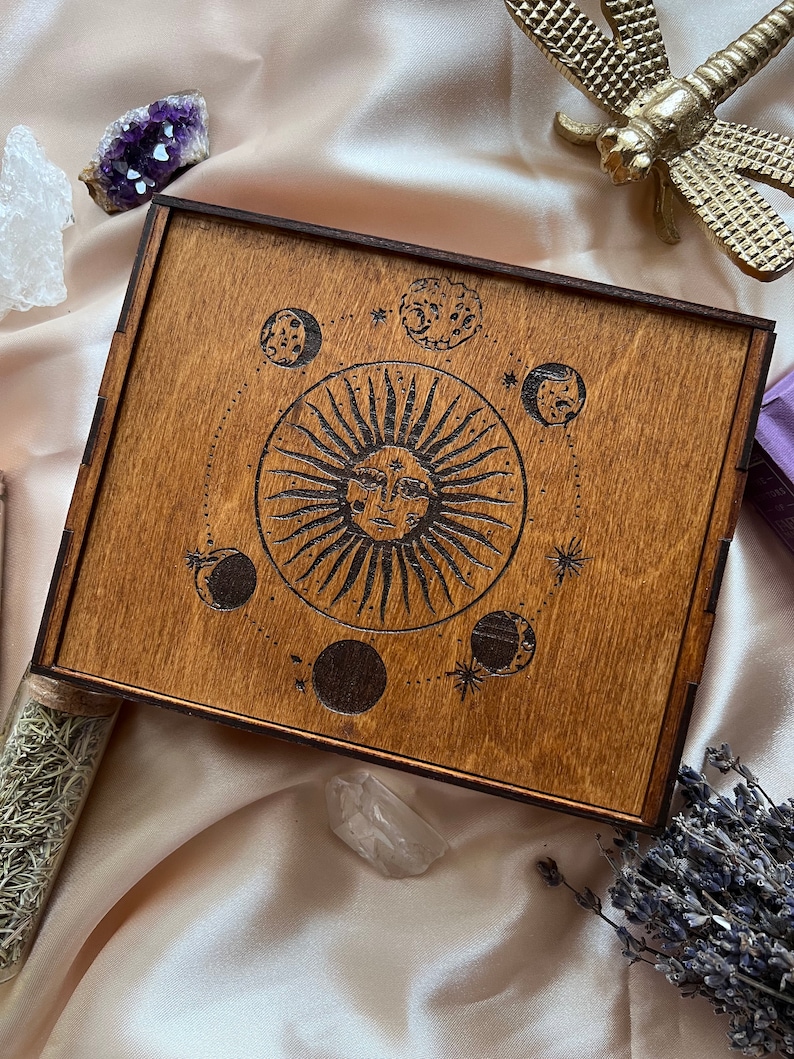 Tarot Box Tarot Card Storage Major Arcana Tarot Box Wooden - Etsy