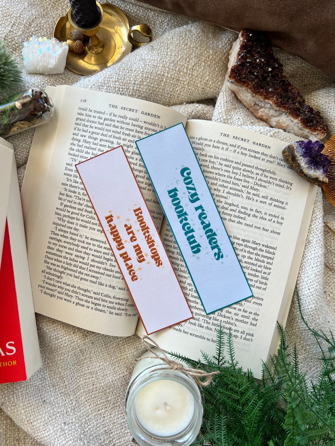Cosy Girl Book Club Bookmark Book Lover Bookmark Cute Bookmark Bookclub ...