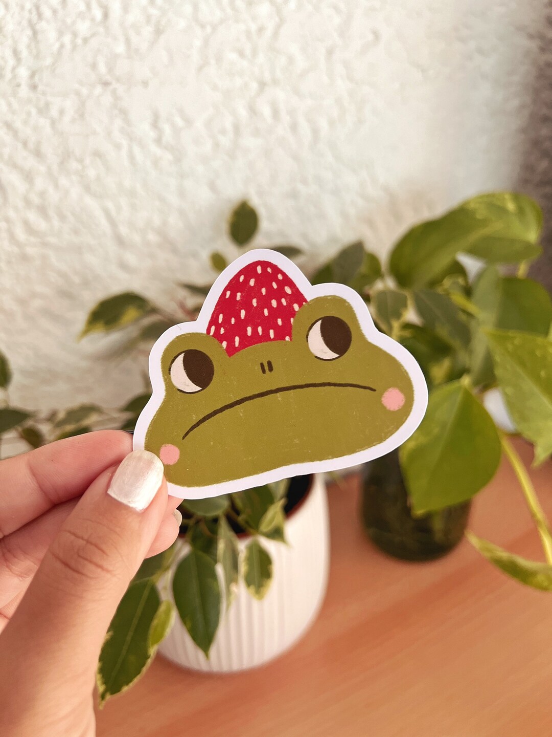 Sheldon the Frog,sticker, Cute Frog Sticker, Journal and Planner ...