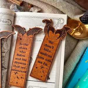 Bat Boys Bookmarks, Wooden Bookmarks, Bookish Merch, Book Merch ...