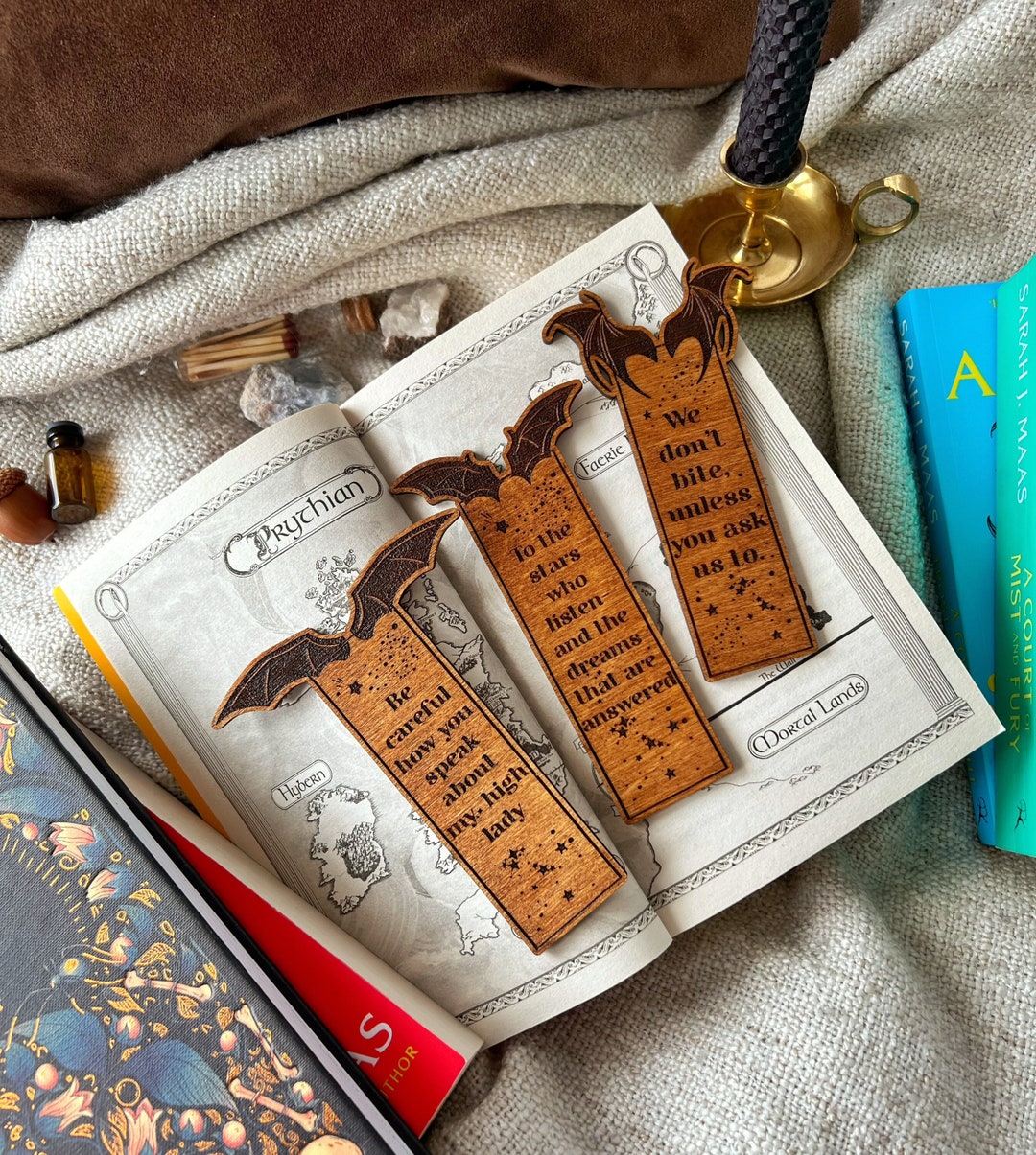 Bat Boys Bookmarks, Wooden Bookmarks, Bookish Merch, Book Merch ...