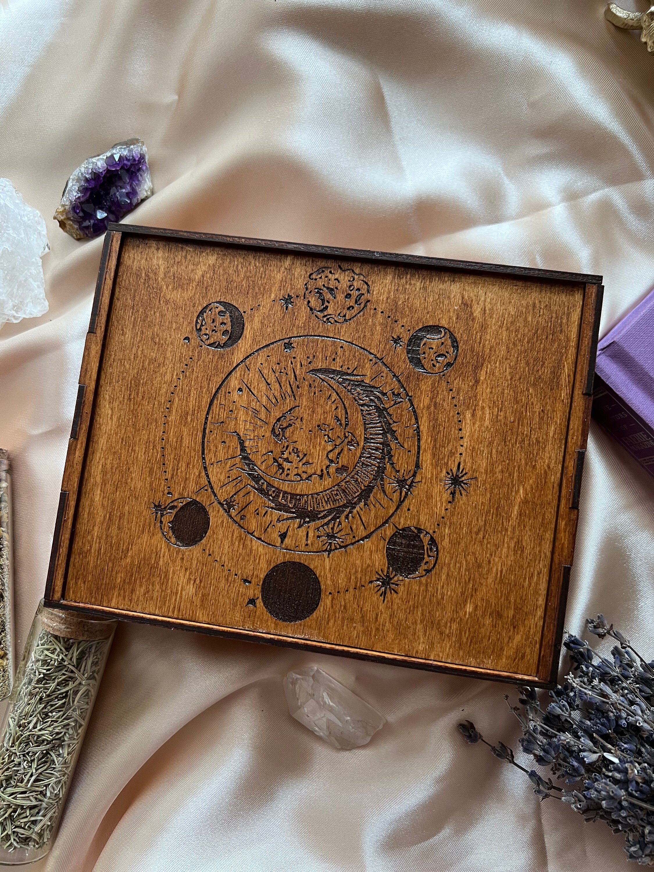 Tarot Box Tarot Card Storage Major Arcana Tarot Box Wooden - Etsy