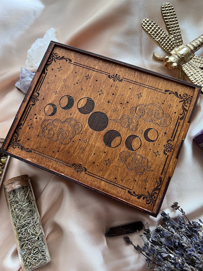 Tarot Box Tarot Card Storage Major Arcana Tarot Box Wooden - Etsy