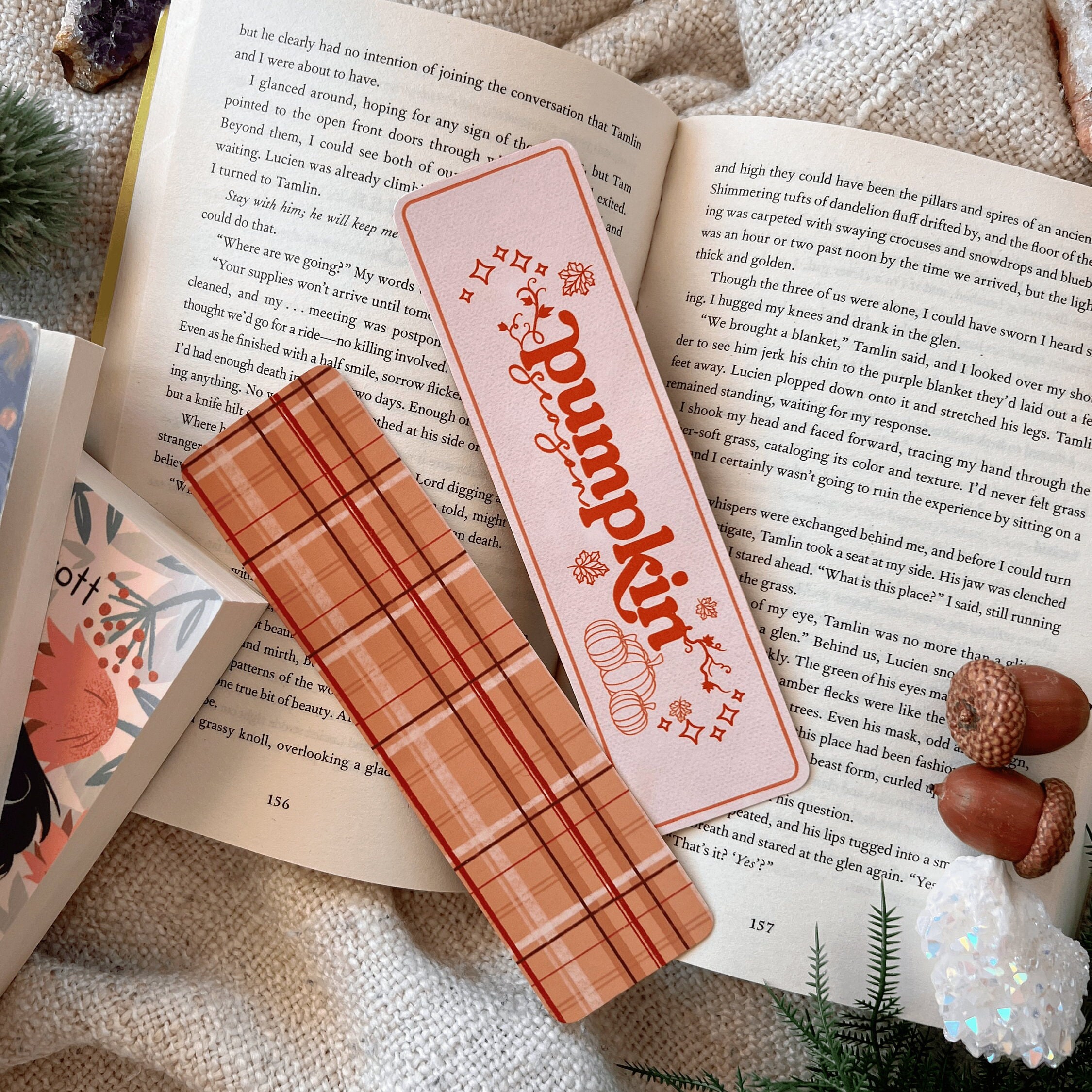 Pumpkin Bookmark | Autumn Essentials Bookmark | Fall | Cozy Season ...