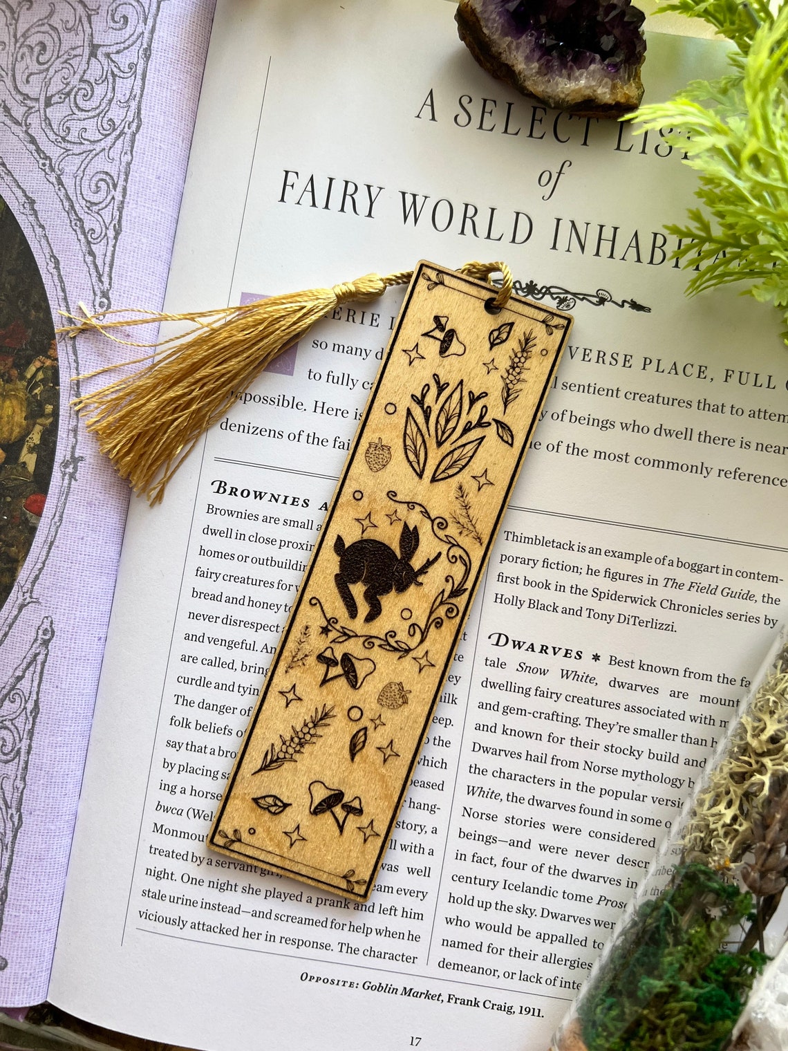 Wooden Bookmarks, Handmade Wood Burning, Cottage Core Bookmarks ...