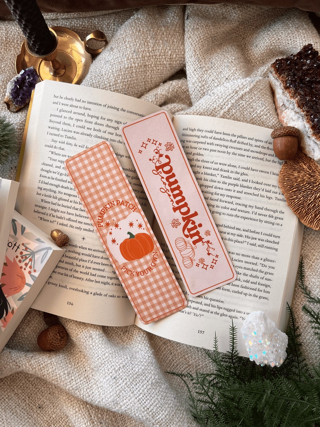Pumpkin Bookmark | Autumn Essentials Bookmark | Fall | Cozy Season ...