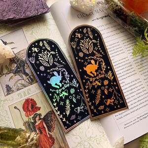 Set of 3 Holographic Bookmarks, Cottage Core Inspired Bookmarks, Witchy ...