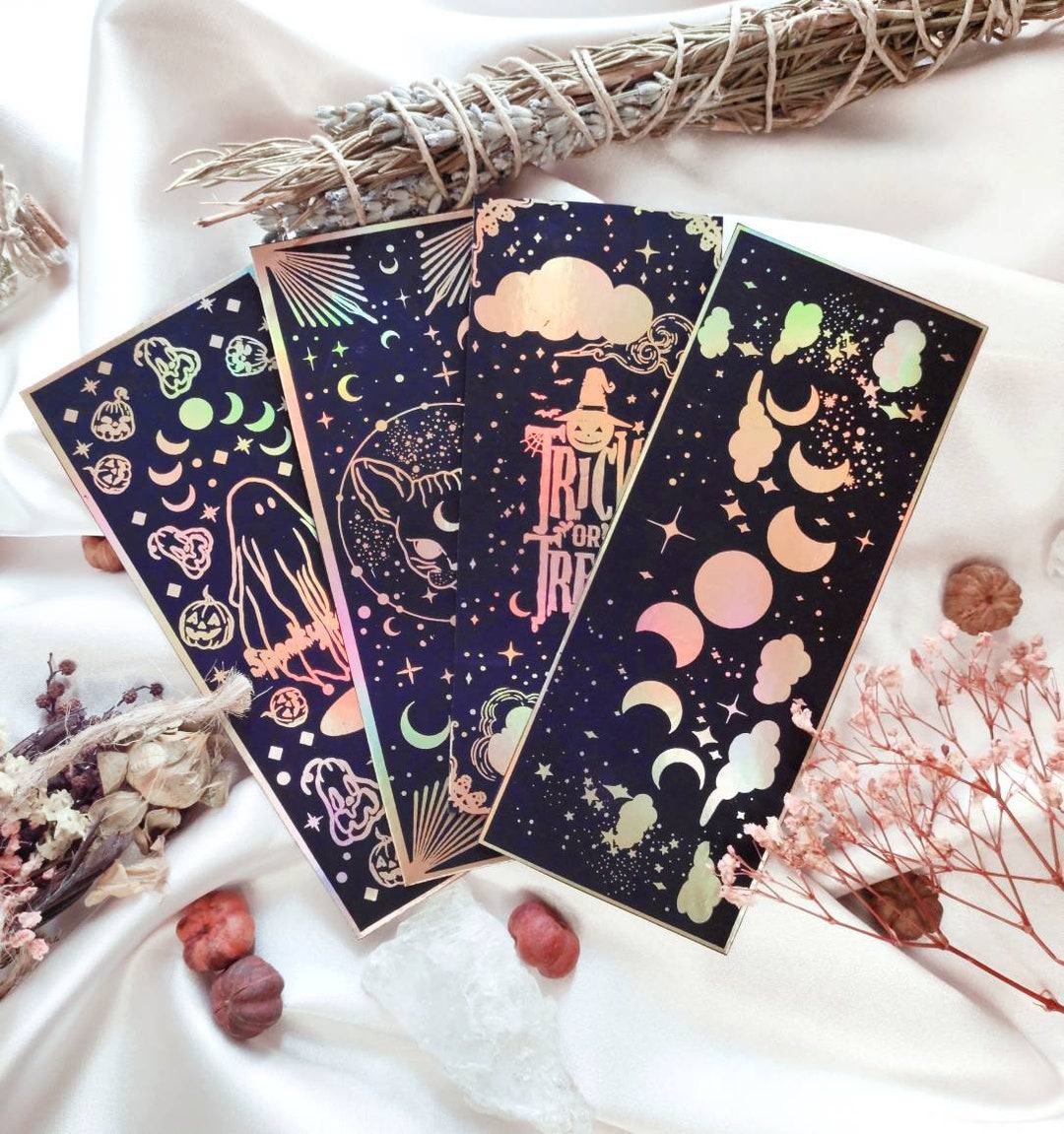 Bookmarks Spooky, Moon Bookmarks, Celestial Bookmarks Moon and Stars ...