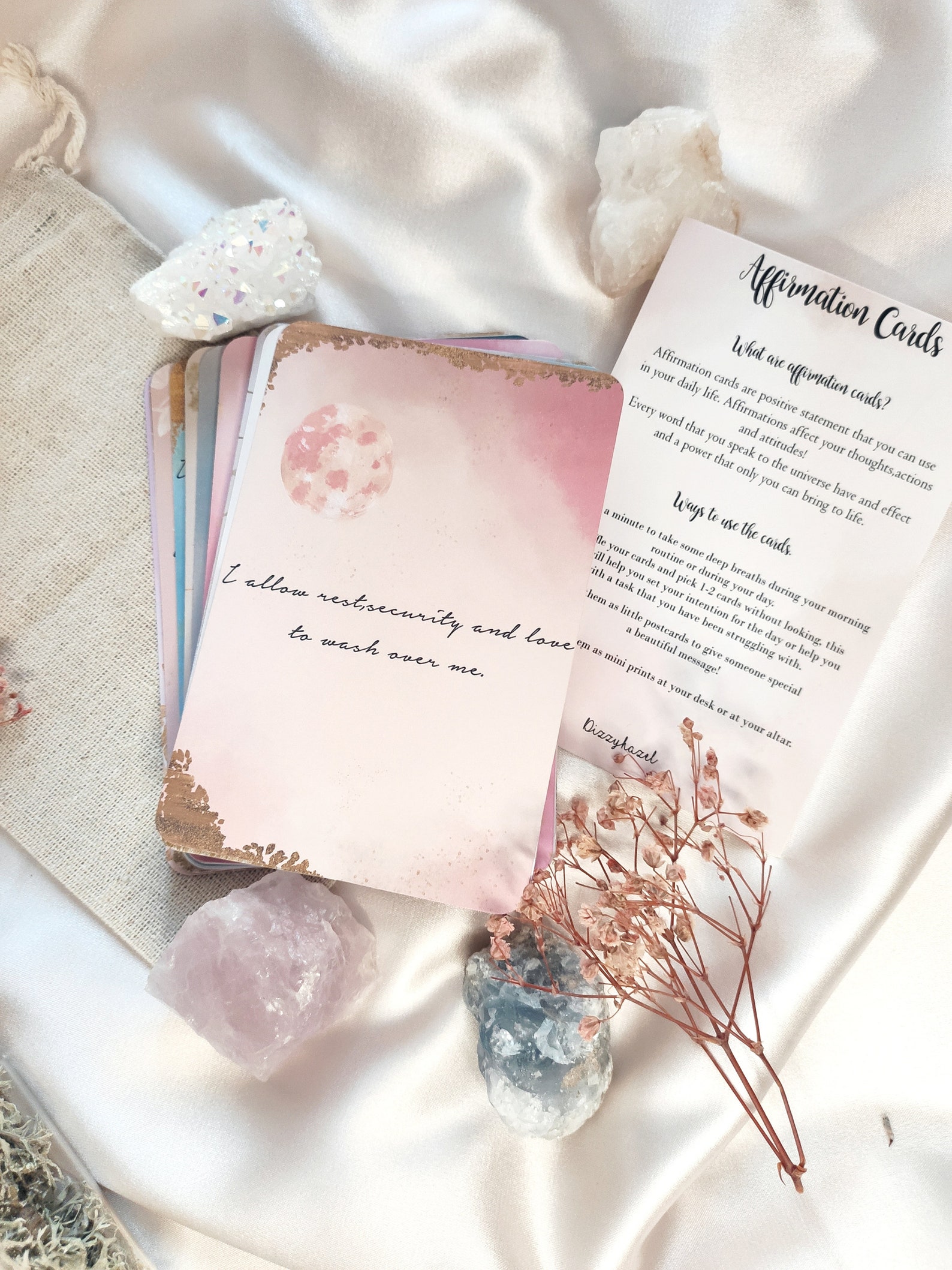 32 Handmade Enchanted Affirmation Cards, Daily Affirmation Cards ...