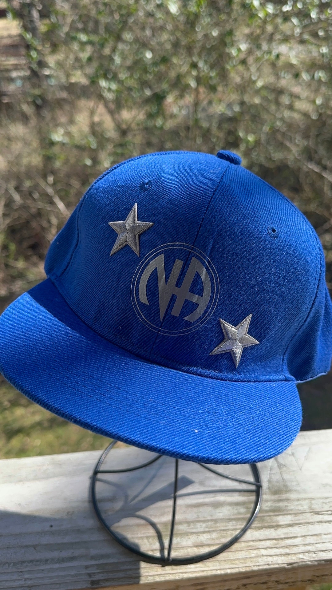 Basic Text Blue Narcotics Anonymous Custom Flat Bill Snapback Patch Hat ...