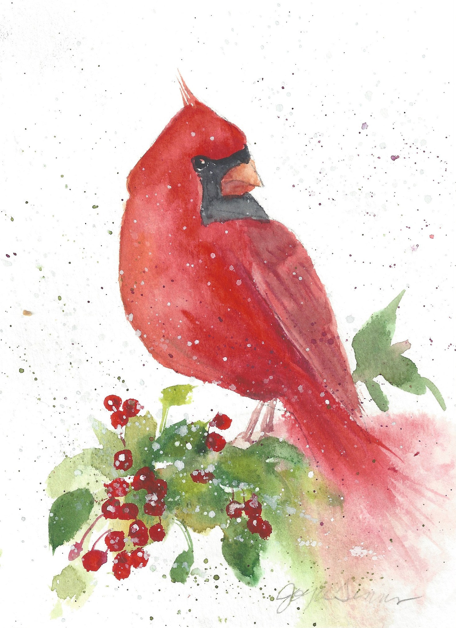 Cardinal Set of 10 Greeting Card - Etsy