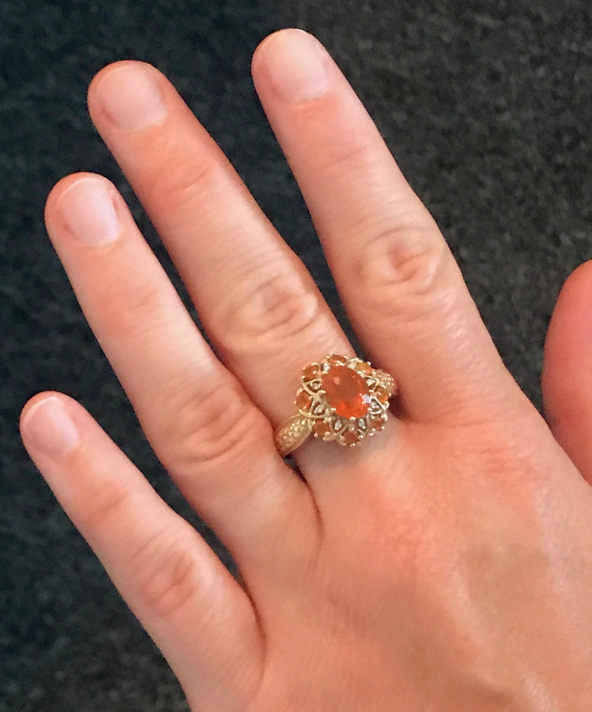 Vintage 14K Gold MEDA Tangerine Citrine Ring - Etsy