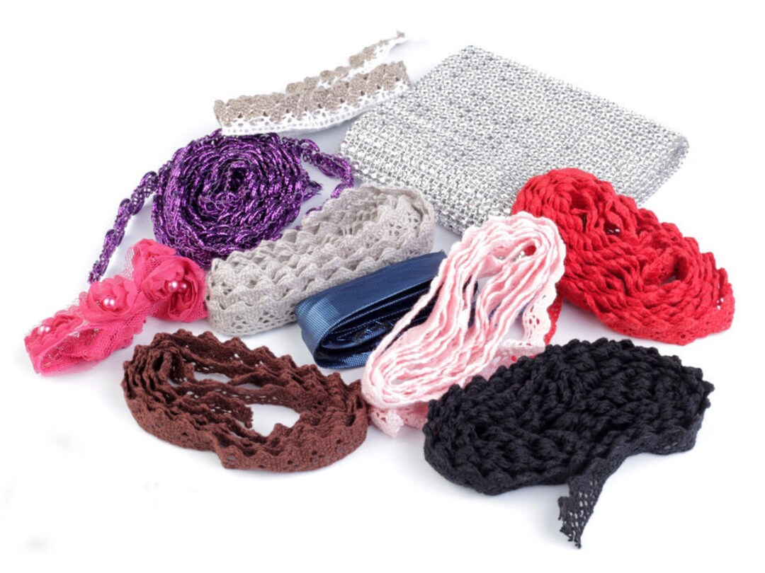 30 M Borders Ribbons Lace Webbing Leftovers From Meter Goods - Etsy