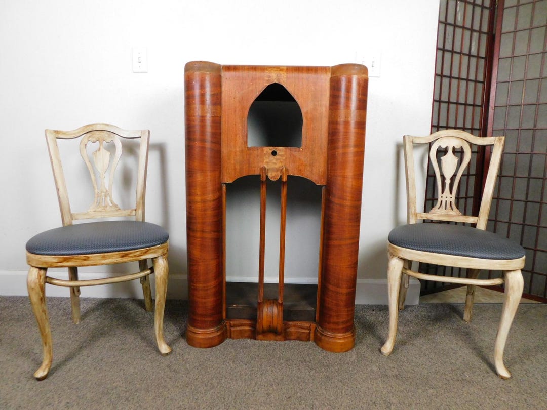 1938 Zenith 9-S-262 Robot Dial Antique Art Deco Tube Radio Console ...