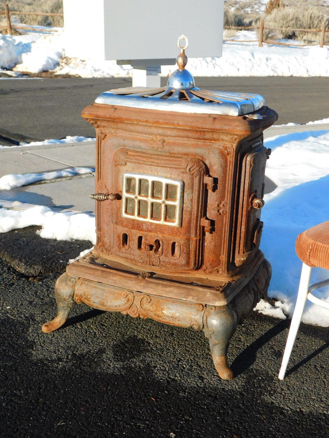 Antique Style Cast Iron Wood Stove W Fancy Nickel Top - Ships Fedex! - Etsy