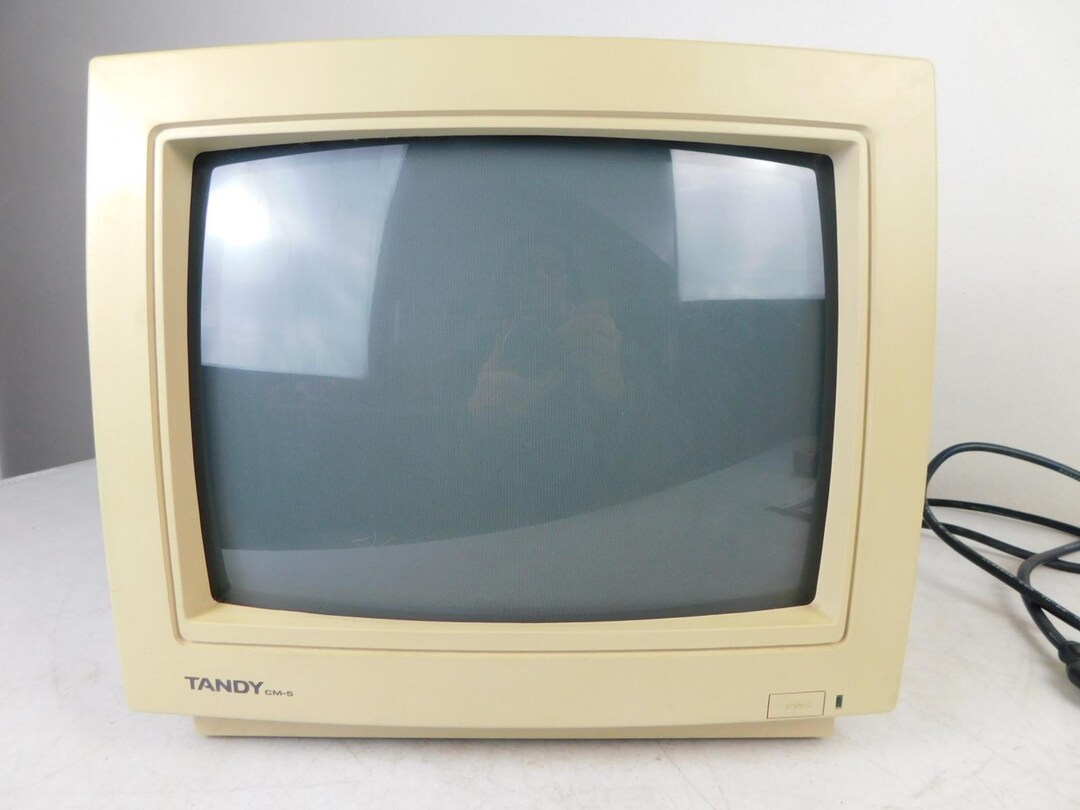 1990 Computer Monitor CM-5 Model 25-1043B W Manual Box Powers on 1tandy ...