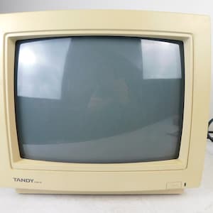 1990 Tandy RGB Color Computer Monitor CM-5 Model 25-1043B Manual Box ...