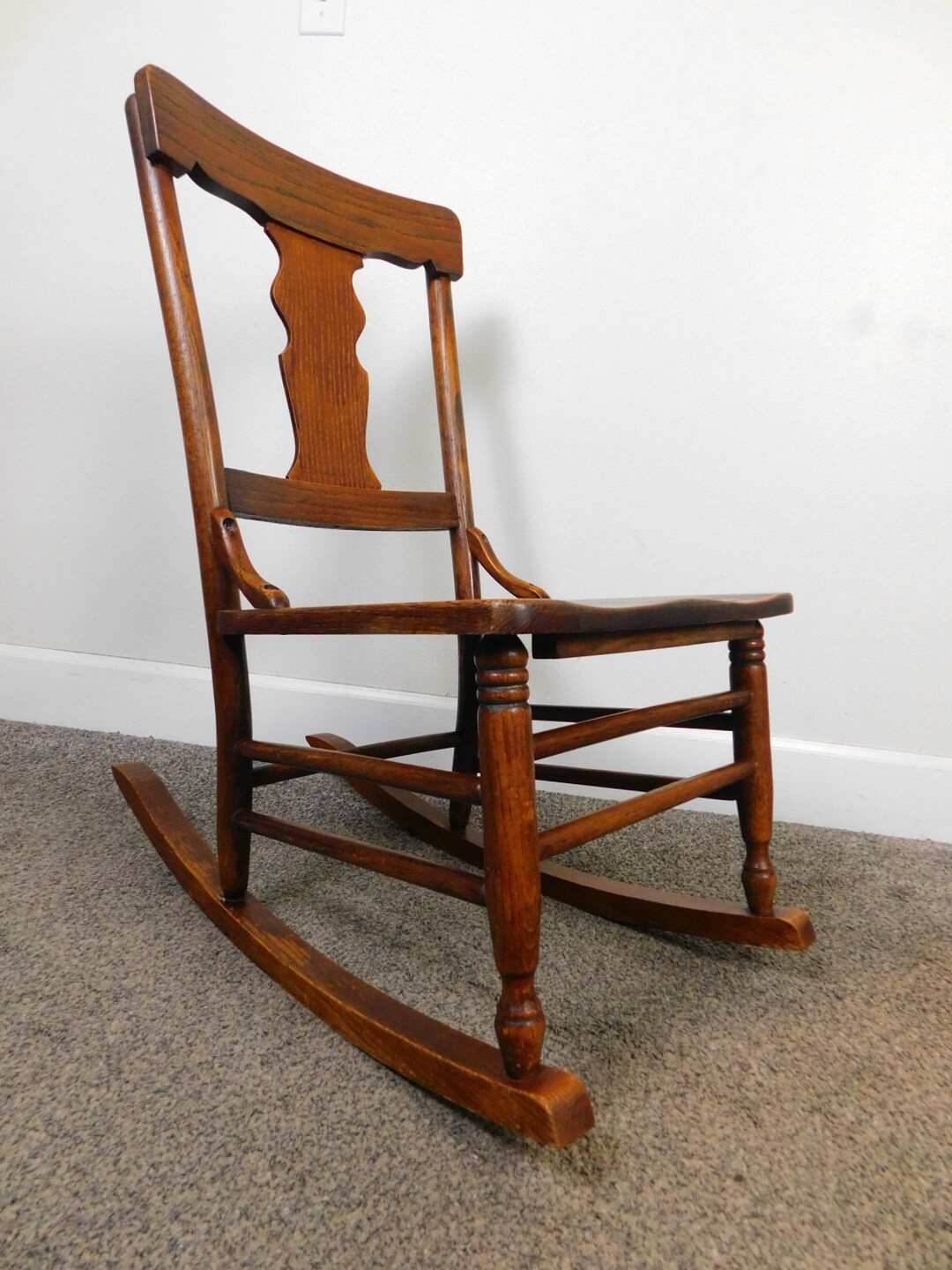 Childs Rocking Chiar Antique Wood Mission Oak - Etsy