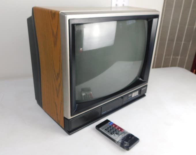 VG Working Magnavox 19" TV 1986 Wood Grain Gaming W Remote Control ...