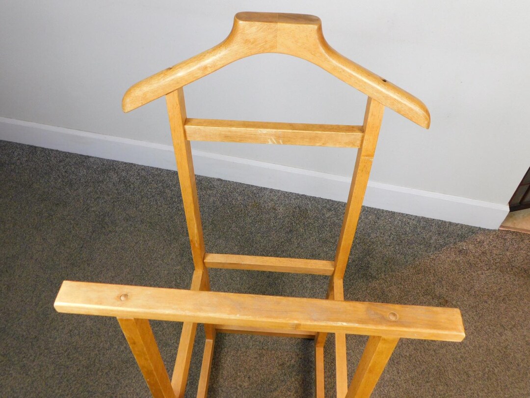 Valet Butler Pants Suit Clothes Rack Stand MCM Vintage Solid Wood - Etsy