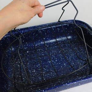 Speckled Blue Graniteware Enamel Roaster Pot Insert 3 Pc NICE - Etsy