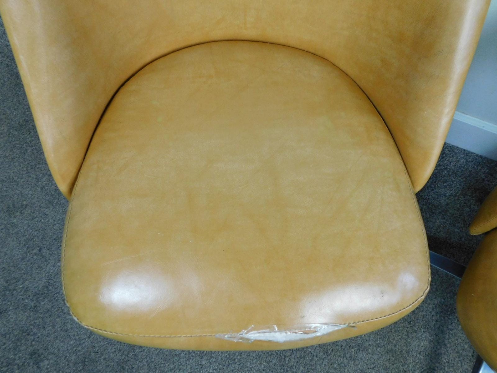 PAIR Star Trek Bucket Chairs Rolling Swivel Chromcraft Tufted Retro ...