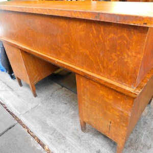 Antique Roll Top Desk Mission Craftsman Quartersawn Oak 5.6 FT Antique ...