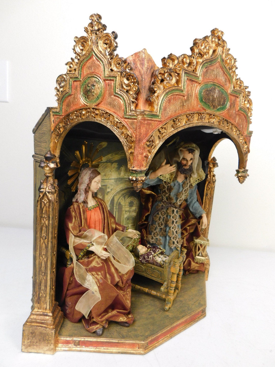 RARE Lighted Nativity Scene Neiman Dept 56 Giotto Scrovegni - Etsy