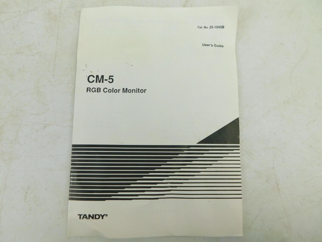 1990 Tandy CM-5 RGB Color Monitor Manual Pdf Instant Download 11pp - Etsy