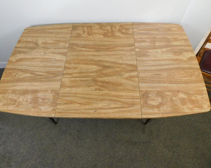 MCM Kitchen Table Formica Cone Metal Frame Legs MCM Retro 1960s Large ...