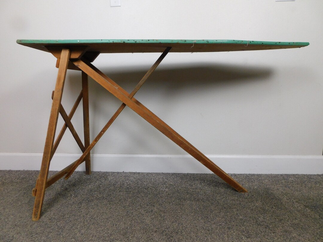 ALL Wood! Folding Ironing Board Table Plant Stand Original Antique ...