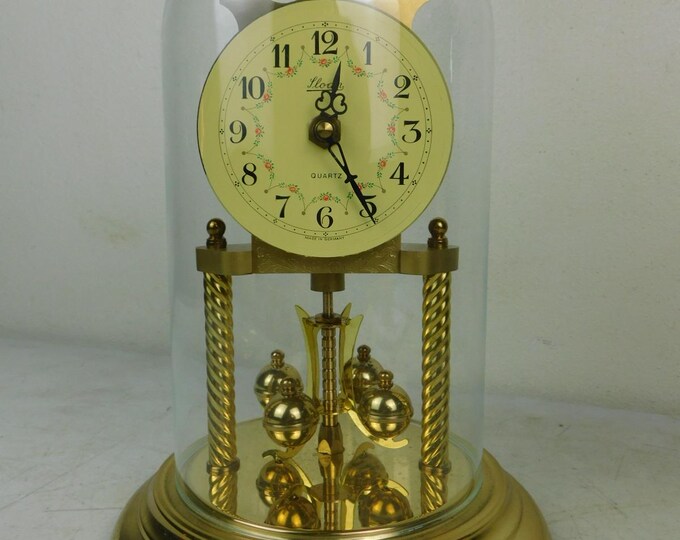 Sloan Clock West German 400 Day Anniversary Table Dome Glassvintage ...