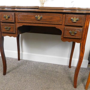 Vintage French Provincial Sewing Machine Table Drawers Writing Desk ...