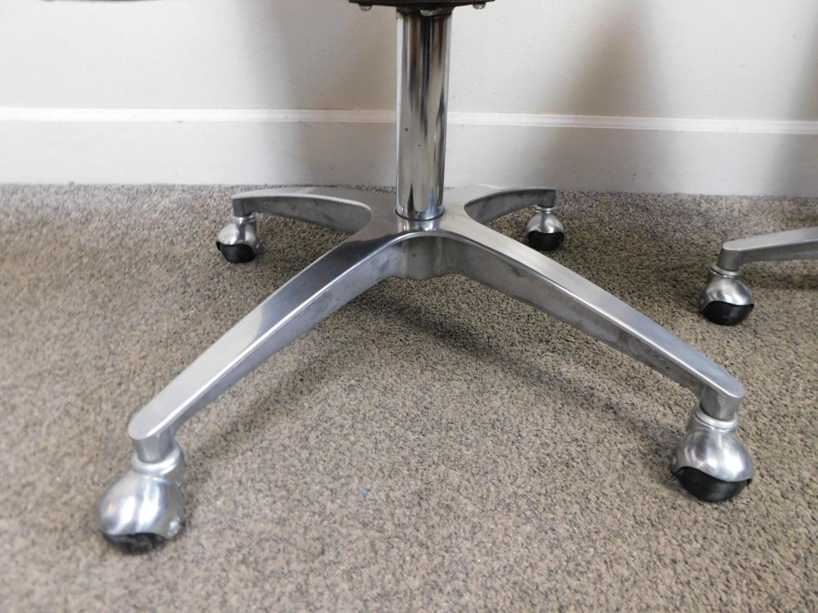 PAIR Star Trek Bucket Chairs Rolling Swivel Chromcraft Tufted Retro ...