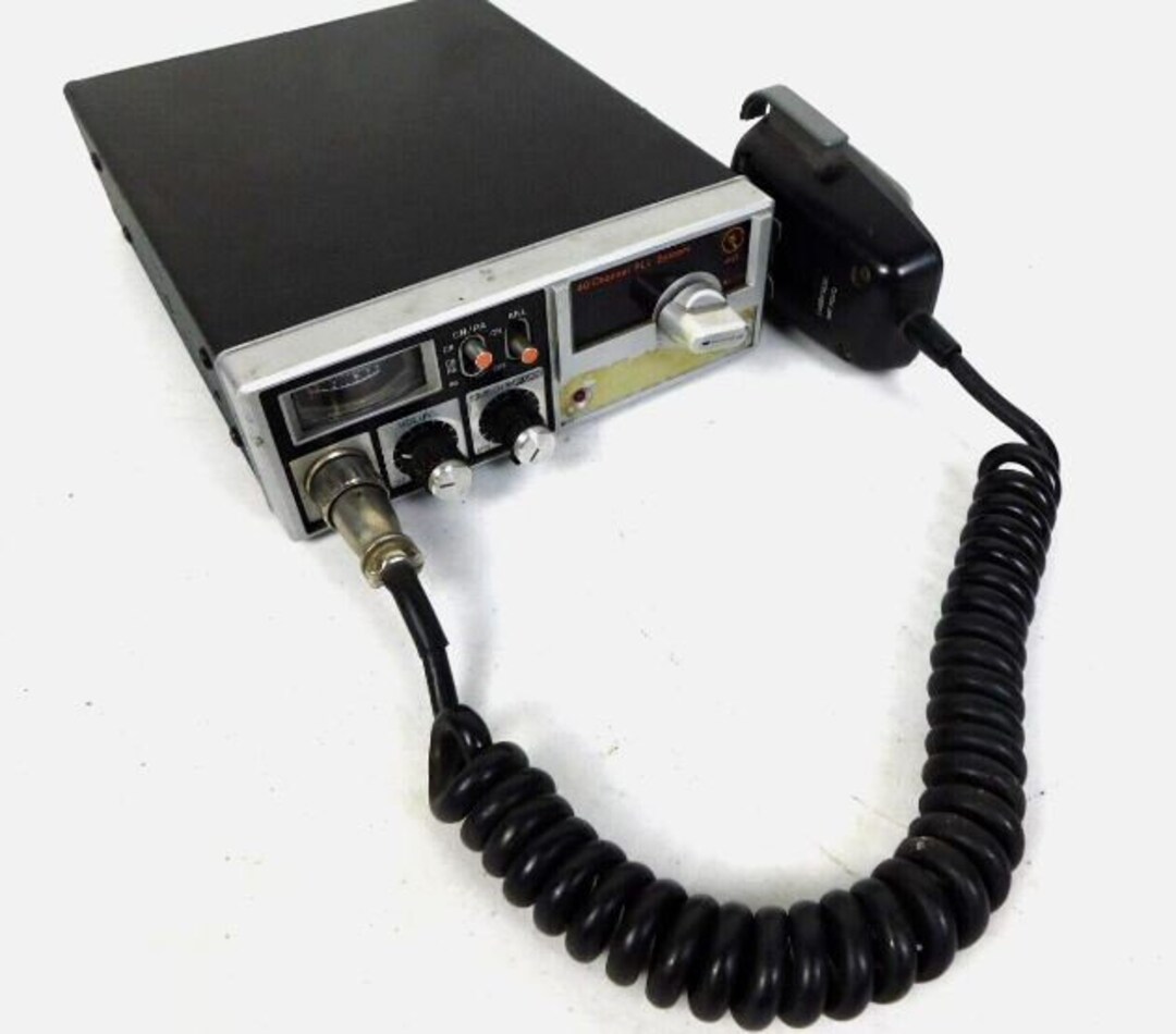 Vintage GE 3-5813B CB Radio 4 Pin 40 Ch PLL System Car W Hand Held ...