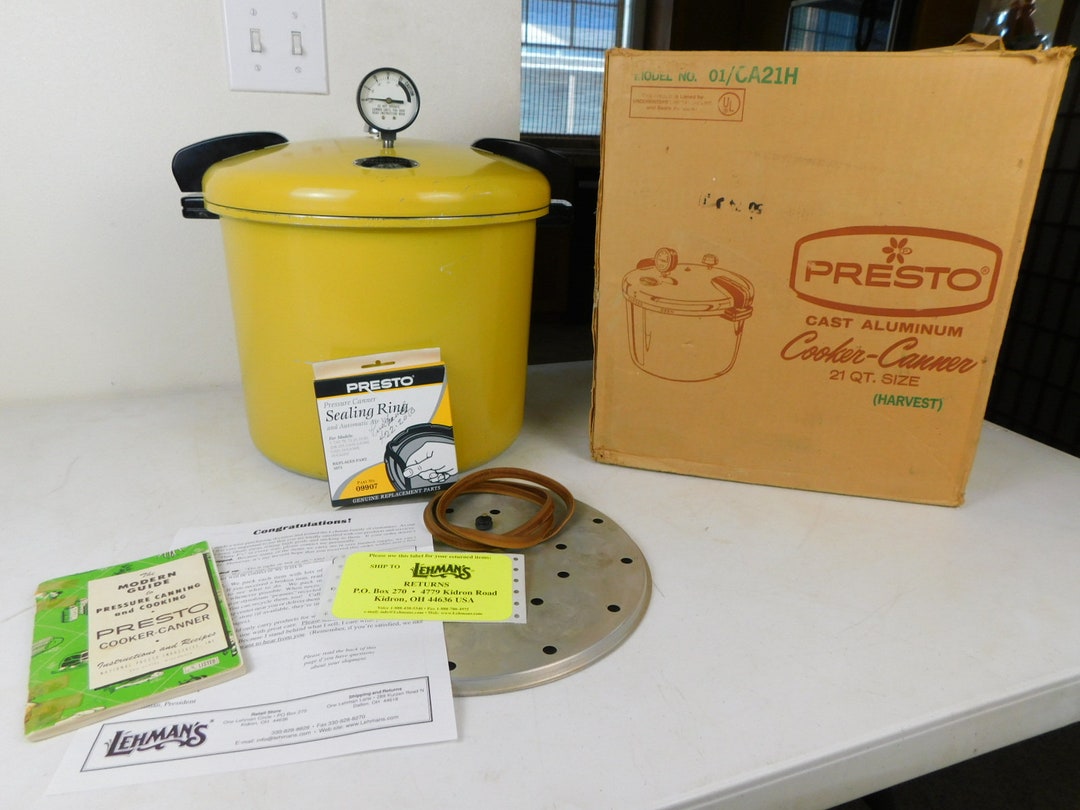 1970s Vintage Presto 21 Qt Pressure Cooker & Canner 01/CA21H Harvest Gold Manual BOX EXC - Etsy