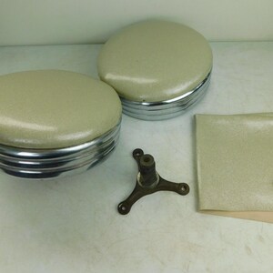 Parts Lot Vtg Retro Duro Chrome Sparkle Bar Soda Stool Top Replacement ...