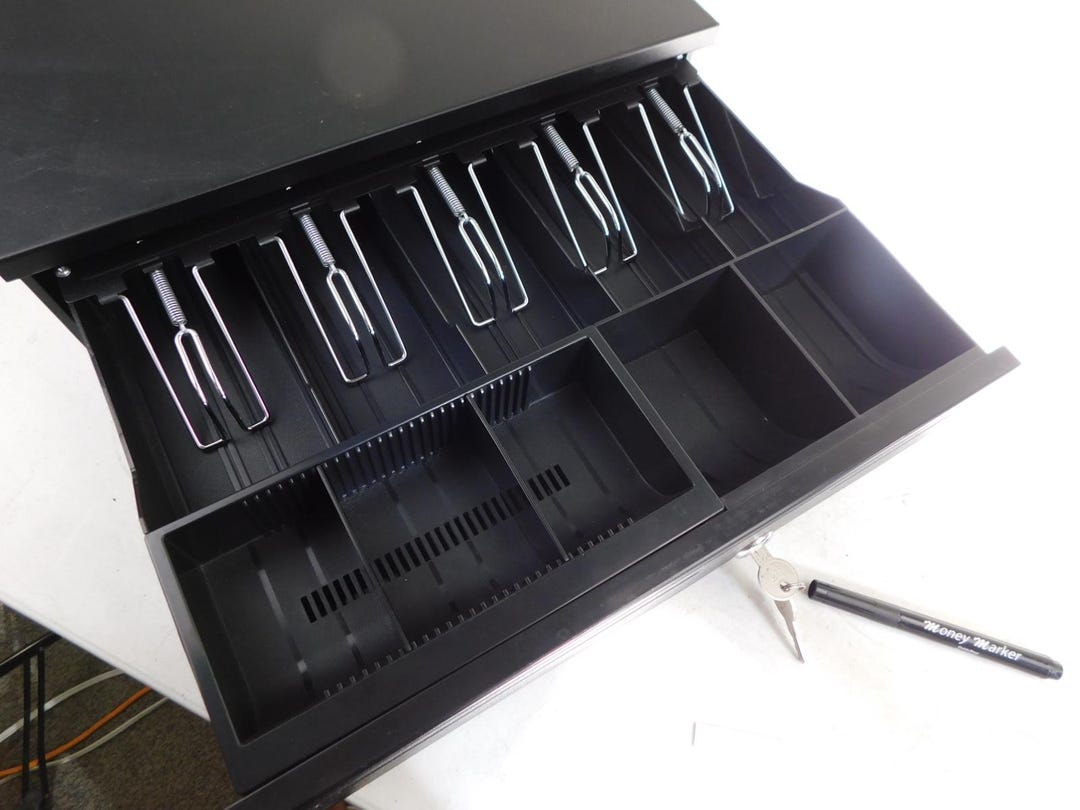 5 Bill 5 Coin Cash Register Cashier Drawer Lock Box W Printer Hook up W ...