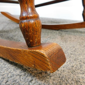 Small 1890s Antique Bentwood Solid Dark Oak Rocking Rocker or Side ...