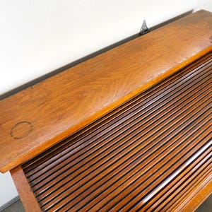 Antique Roll Top Desk Mission Craftsman Quartersawn Oak 5.6 FT Antique ...